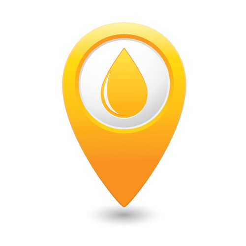 Red neon map pointer symbol Royalty Free Vector Image