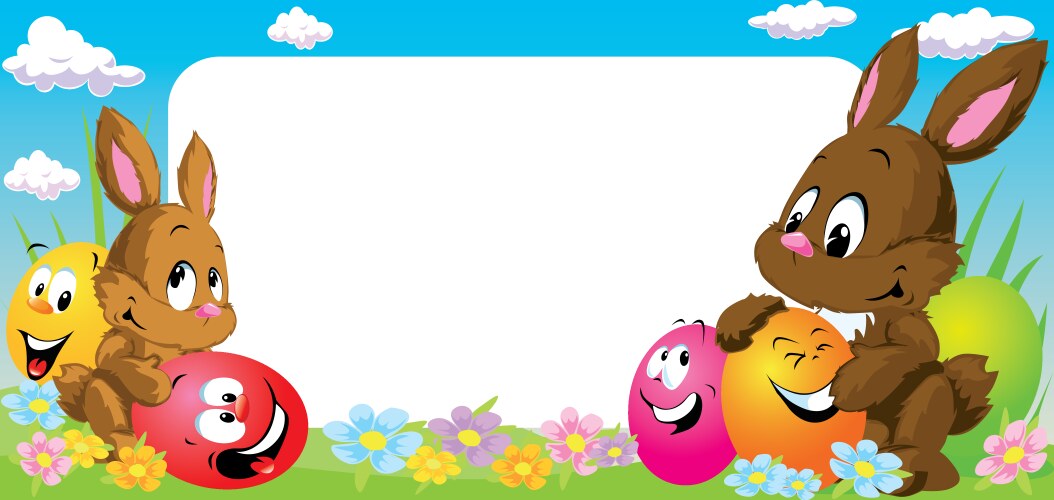 Funny easter egg cartoon Royalty Free Vector Image