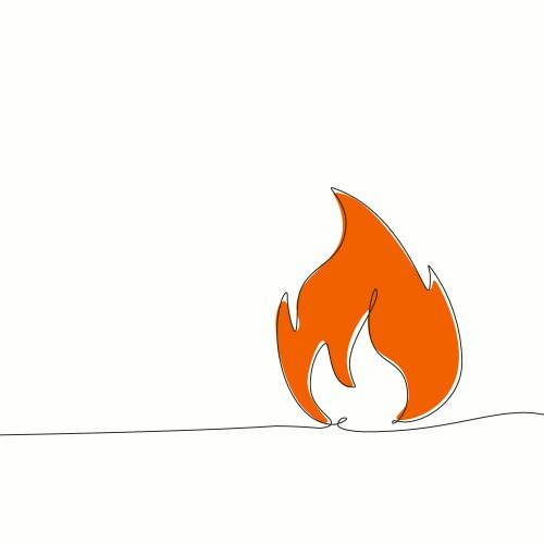 Fire flame hot liquid icon Royalty Free Vector Image