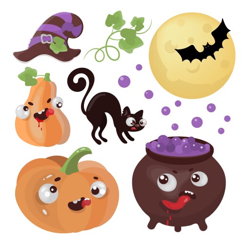 Robber pumpkin halloween funny cartoon Royalty Free Vector