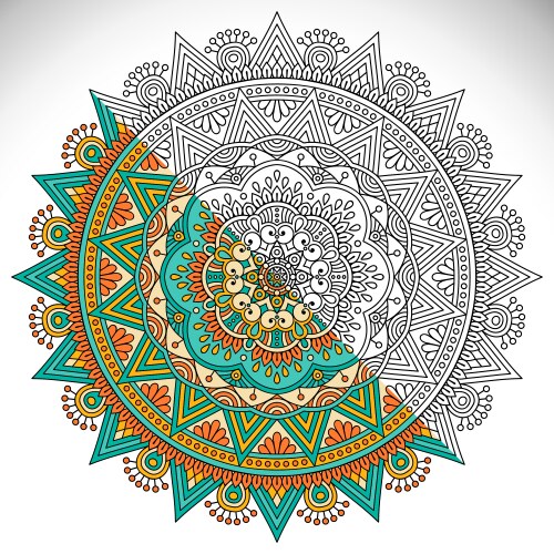 Full color mandala Royalty Free Vector Image - VectorStock