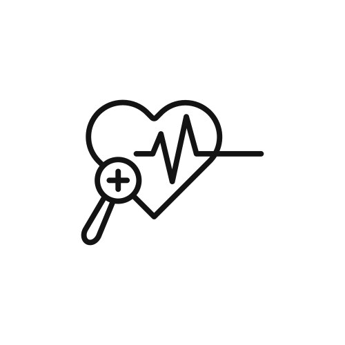Cardiologist icon logo sign outline Royalty Free Vector
