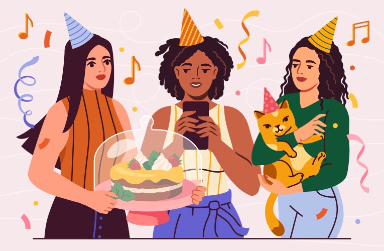 Birthday Party Girl Vector Images (over 33,000)