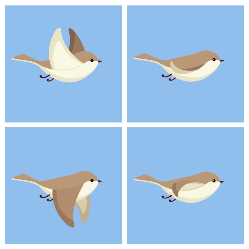 Bird Sprite Sheet Vector Images (65)