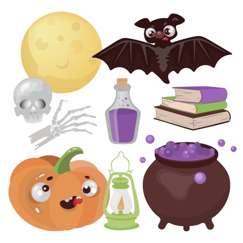 Robber pumpkin halloween funny cartoon Royalty Free Vector