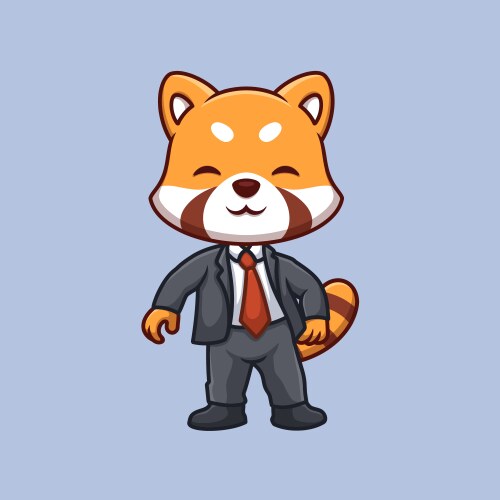 Manager panda cute cartoon Royalty Free Vector Image