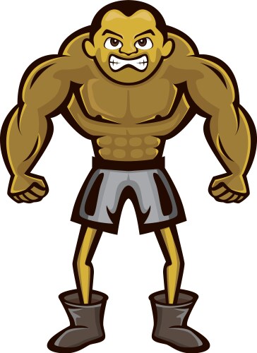 Anime manga muscle man Royalty Free Vector Image