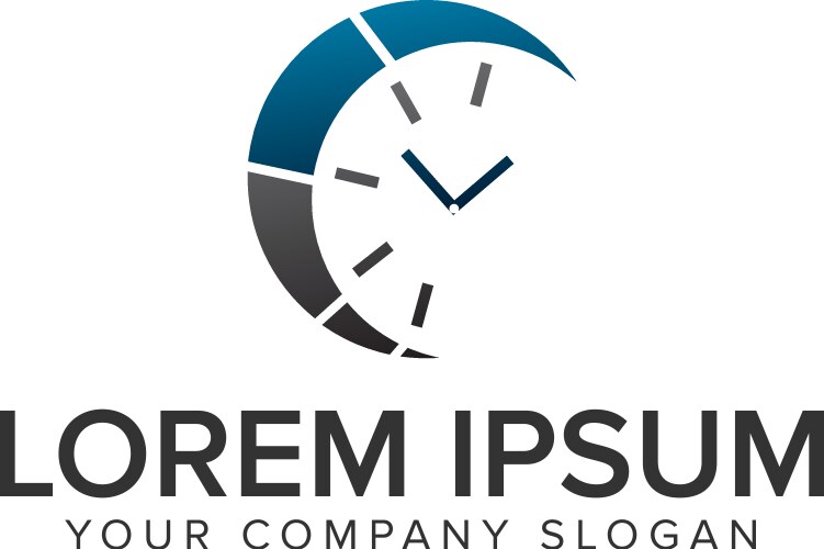 Time left logo design template element Royalty Free Vector