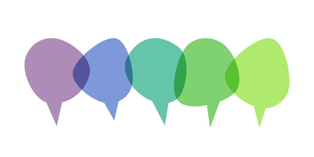 Talk chat bubbles transparent conversation Vector Image