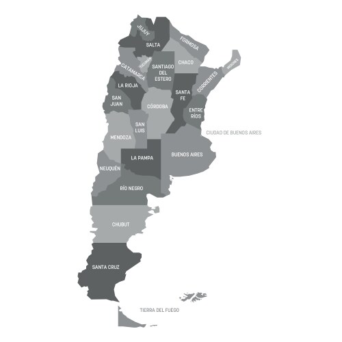 Argentina - map provinces Royalty Free Vector Image
