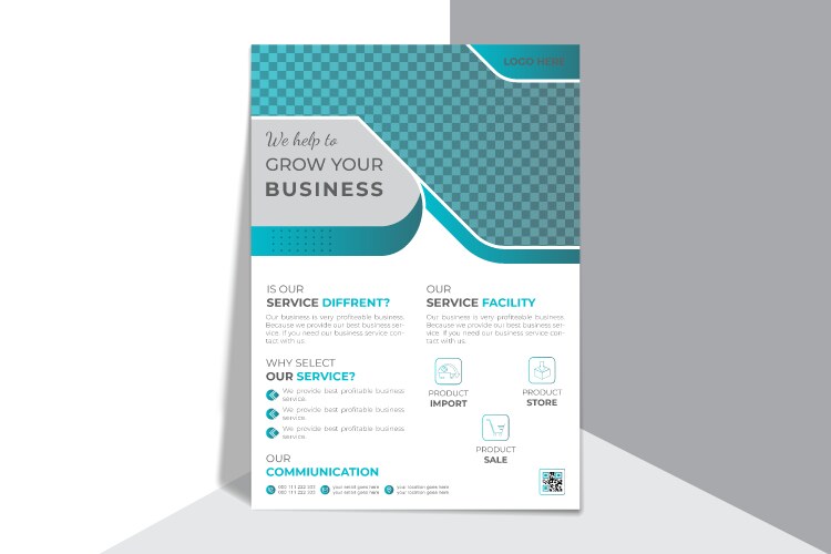 Clean and modern flyer template ready to print Vector Image