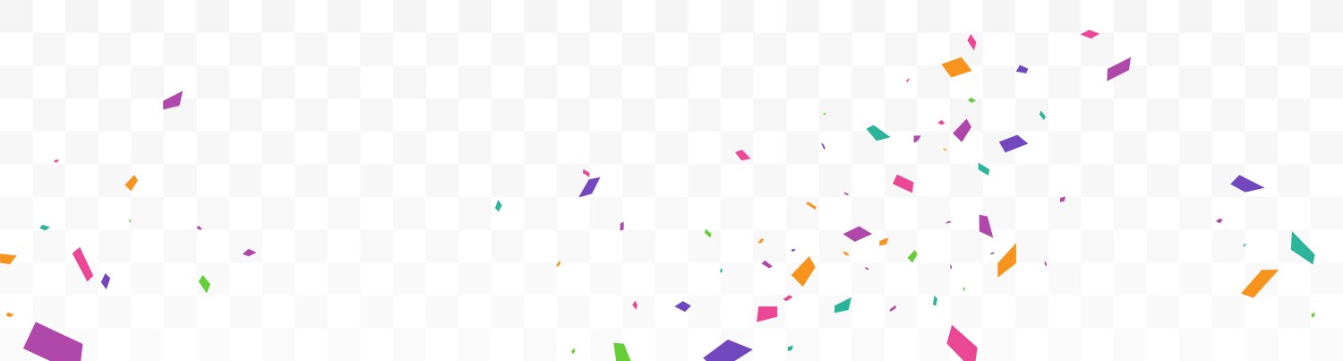 Colorful confetti on transparent background Vector Image