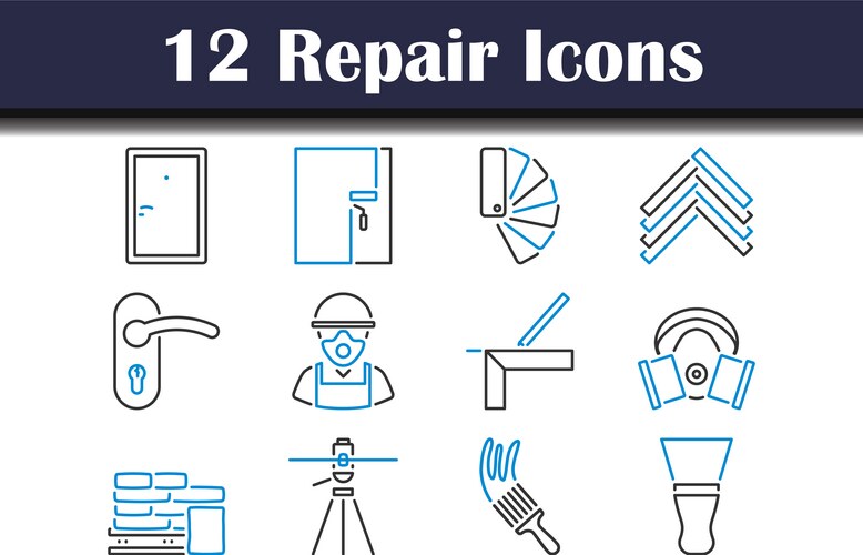 Repair icon set Royalty Free Vector Image - VectorStock