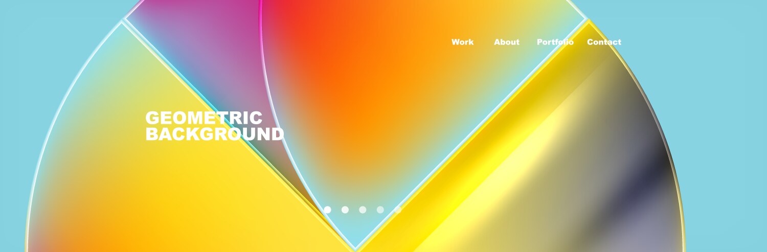Round triangles and squares web site page template