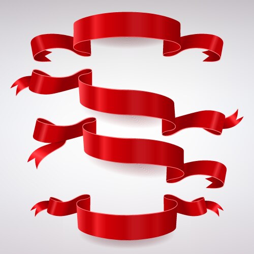 Ribbon red gold Royalty Free Vector Image - VectorStock