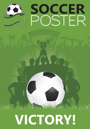 Soccer winning team Royalty Free Vector Image - VectorStock