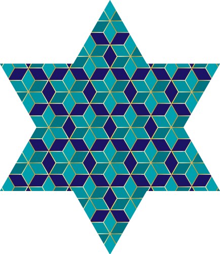 Small jewish star pattern Royalty Free Vector Image