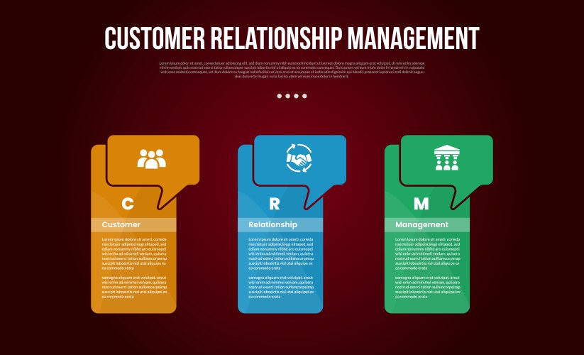 Crm infographic template with cycle circular big Vector Image