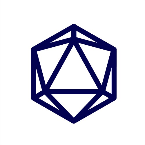 Dice d20 for playing dnd Royalty Free Vector Image