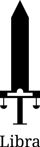 Zodiac signs weapon sword set aries taurus Vector Image