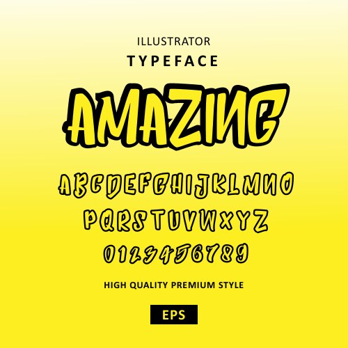 Typeface vintage style quency Royalty Free Vector Image Typeface vintage style quency Royalty Free Vector Image