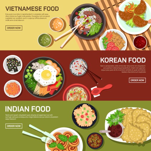 Asian food poster Royalty Free Vector Image - VectorStock