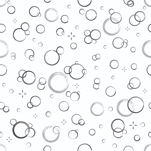 Seamless horizontal pattern with soap bubbles Vector Image
