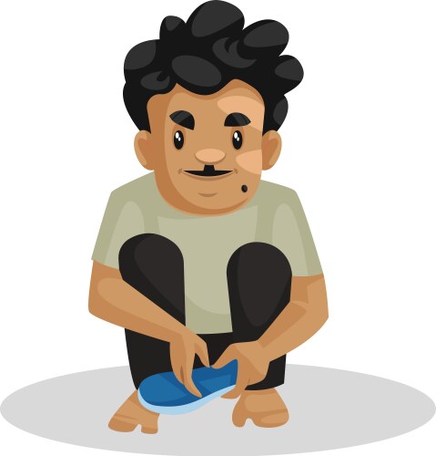 Cobbler cartoon character Royalty Free Vector Image