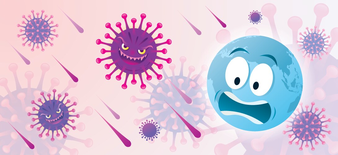 Kids fight virus children fighting against covid Vector Image