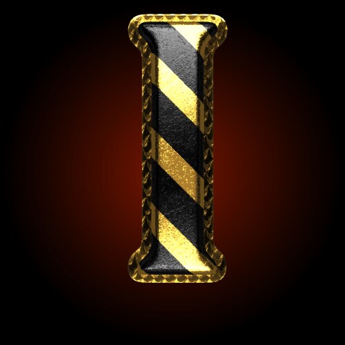 Golden letter i Royalty Free Vector Image - VectorStock