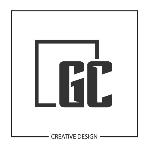 Initial letter gc logo template design Royalty Free Vector