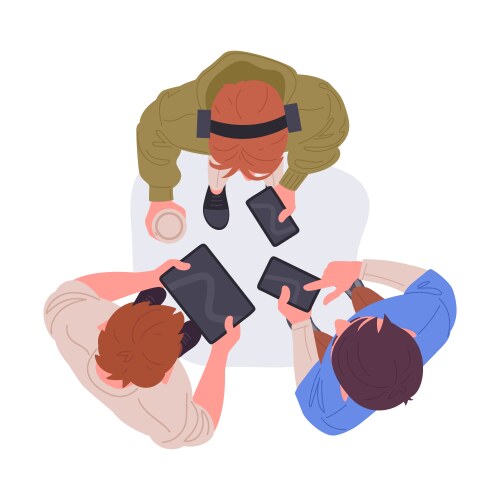 People Standing Top View Vector Images (over 800)