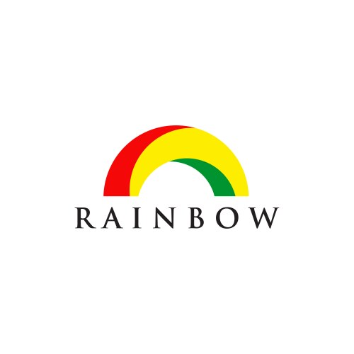 Rainbow logo icon design template Royalty Free Vector Image
