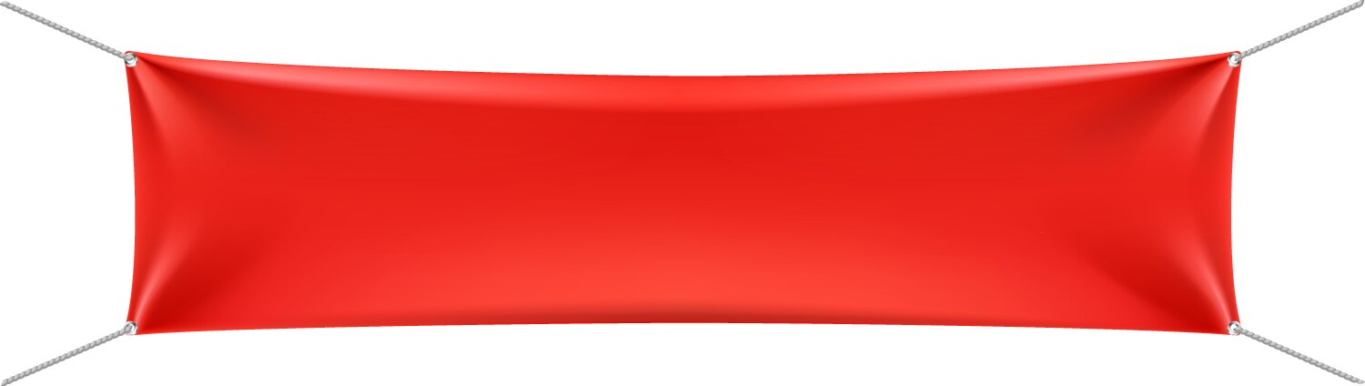 Flying red silk textile fabric flag satin ribbon Vector Image