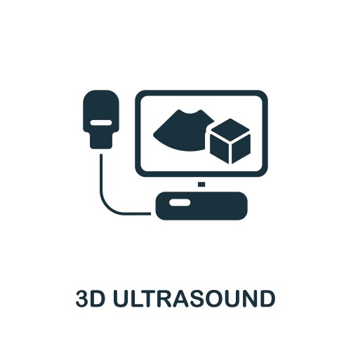 Ultrasound icon monochrome simple health check Vector Image Ultrasound icon monochrome simple health check Vector Image