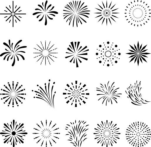 Fireworks Black and White Vector Images (over 43,000)