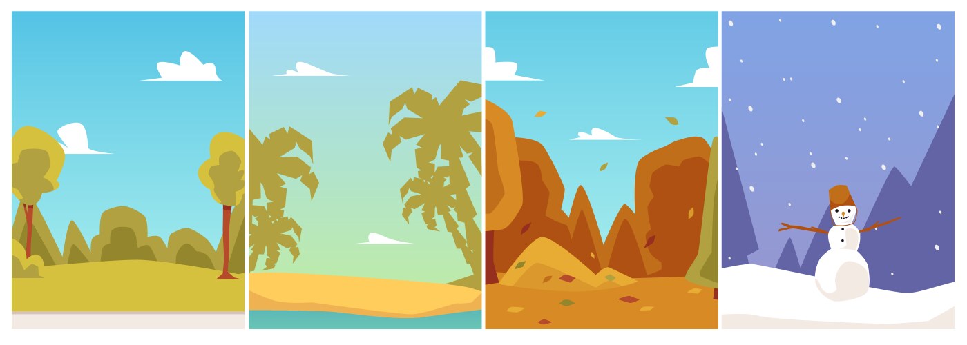 Four Seasons Cartoon Vector Images (over 2,200)