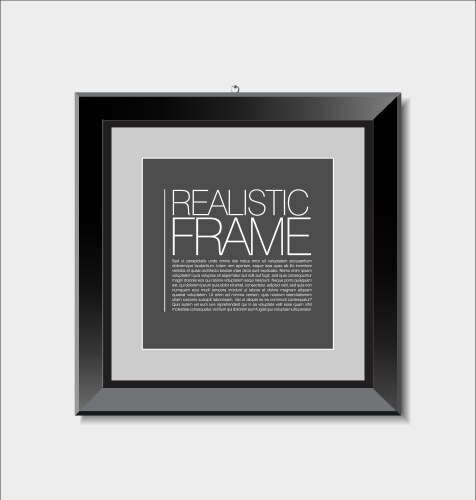 Realistic modern frame for paintings isolated Vector Image