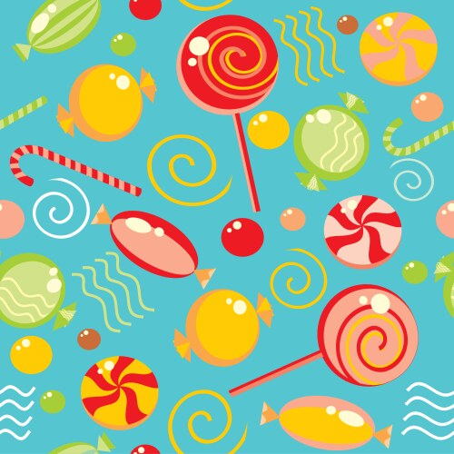 Realistic sweet candy pattern or background Vector Image