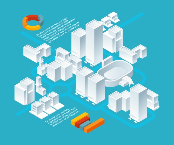 Museum isometric infographics Royalty Free Vector Image