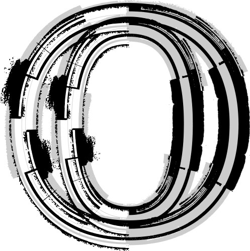 Colorful font letter o Royalty Free Vector Image