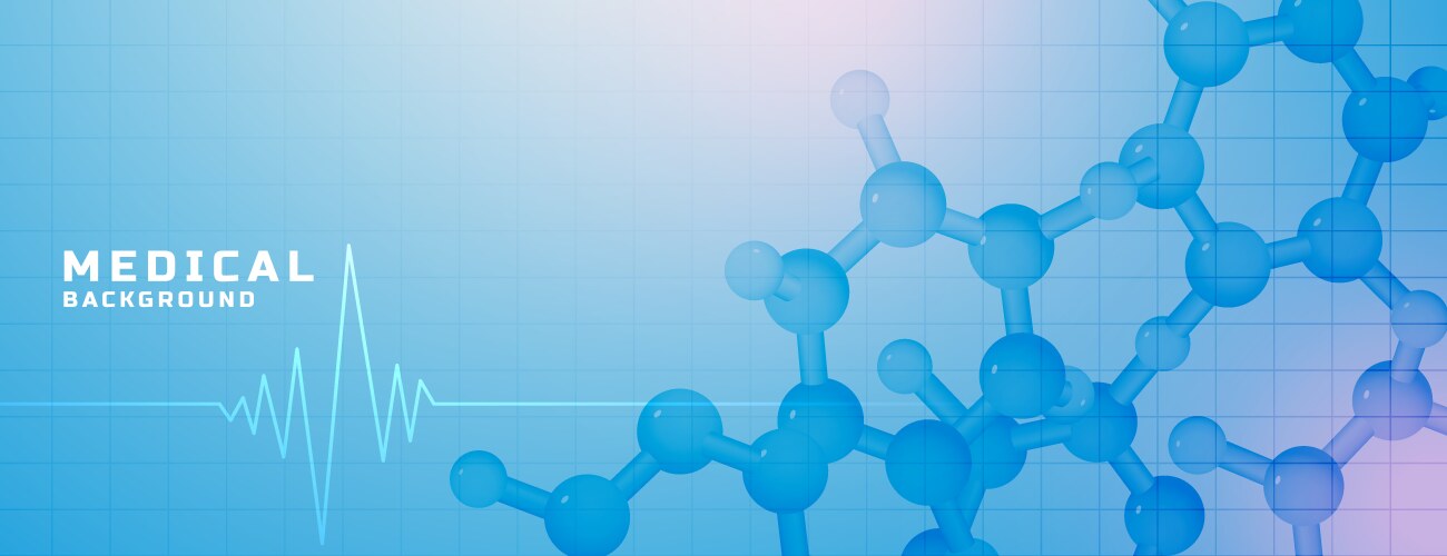 Healthcare medical concept banner with lifeline Vector Image