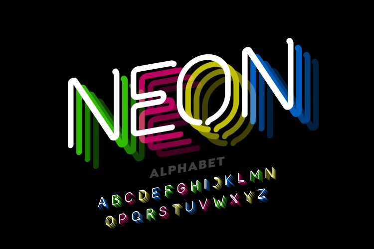 Broadway light bilb sign style font design Vector Image