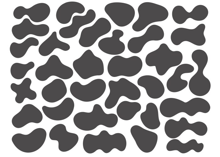Abstract blob shapes organic liquid random wavy Vector Image