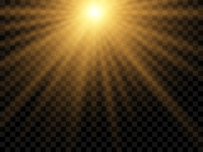 Sunlight on a transparent background Royalty Free Vector