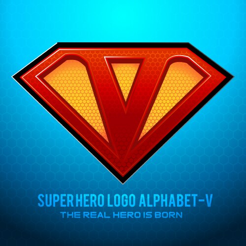 Superhero logo icon with letter e vec Royalty Free Vector