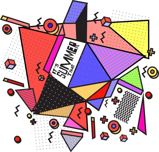 Triangle geometric forms for summer events Vector Image