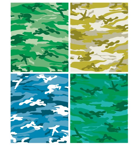 Military and marine uniform camouflage patterns Vector Image