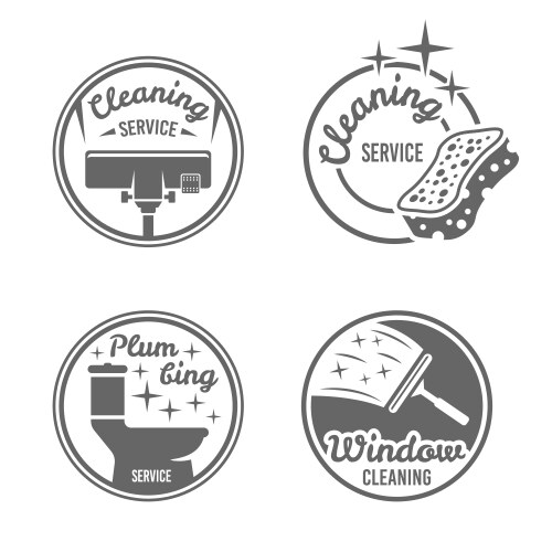 Cleaning service template Royalty Free Vector Image