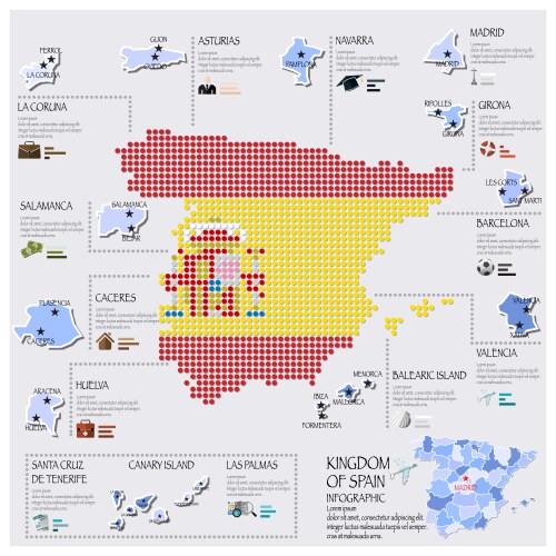 Map of catalonia Royalty Free Vector Image - VectorStock